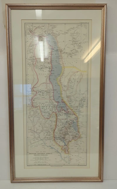 FRAMED MAP OF The British Central Africa Protectorate £9.99 - PicClick UK