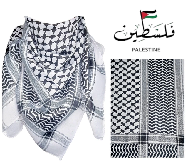 SHEMAGH KEFFIYEH PALESTINE Style Color Scarf Arab Mens Women ...