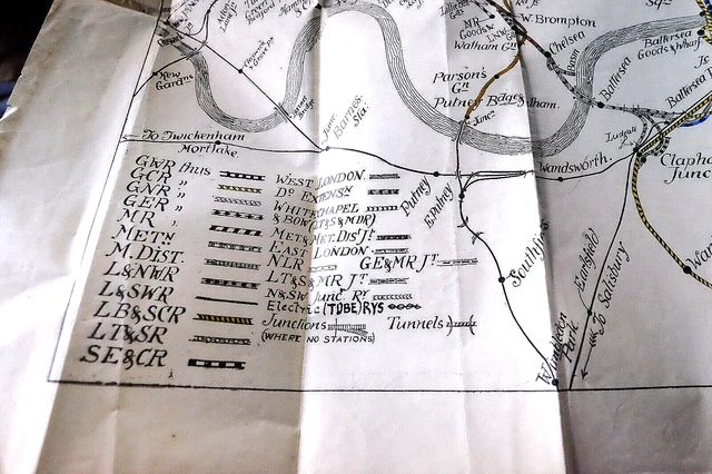 &THE RAILWAY MAGAZINE& RAILWAY MAP OF LONDON. Pre 1902 (Dudding Hill ...