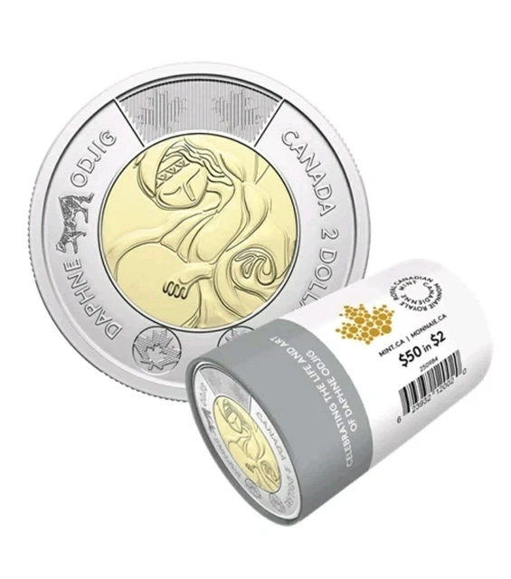 🇨🇦 2025 $2 Celebrating the Life and Art of Daphne Odjig Non-Colourized ...