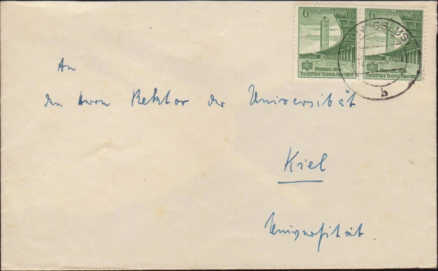 1 INTERRES. BRIEF, mit schöner Frankatur und Stempel, Deutsches Reich ...