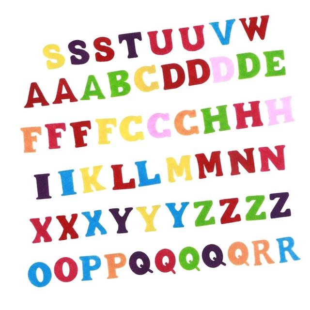 50 PCS FELT Alphabet Letters for Kids Crafts Nonwoven Fabric ABCs Mixed ...