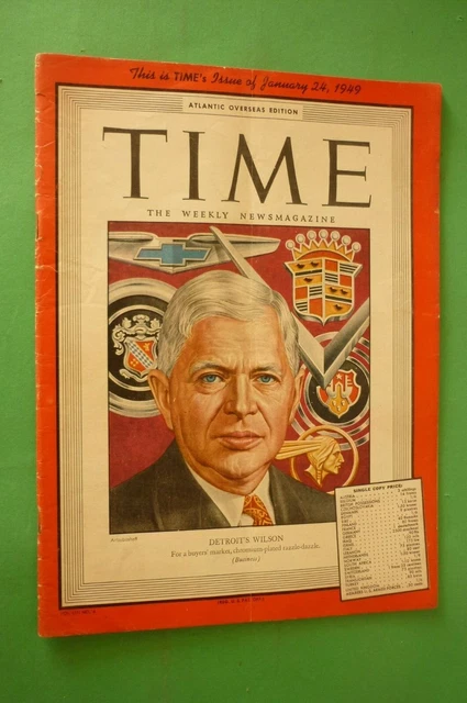 TIME MAGAZINE 24 Janvier 1949 Détroit Charles Erwin WILSON General ...