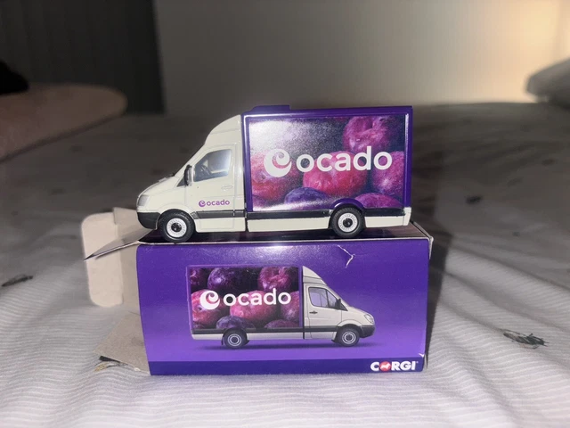 CORGI OCADO MERCEDES Die Cast Sprinter Van Plum Boxed New £10.00 ...