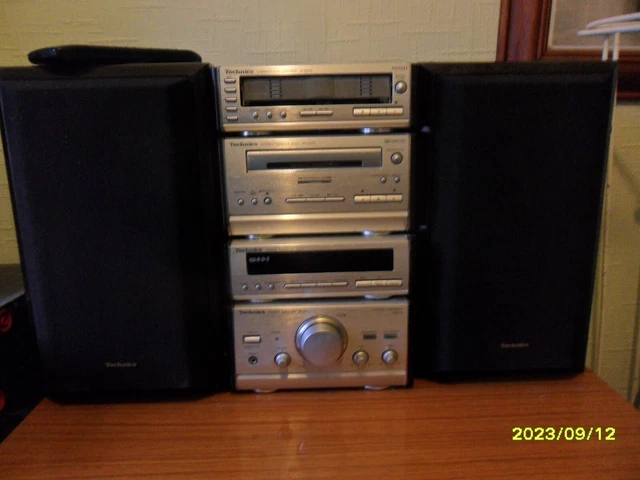 TECHNICS MINI TOWER/AMPLIFIER/TUNER/CASSETTE/CD player/speakers/stereo/remote £50.00 - PicClick UK