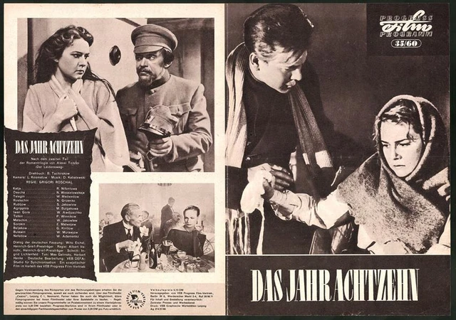 FILMPROGRAMM PFP NR. 35 /60, Das Jahr Achtzehn, R. Nifontowa, N ...