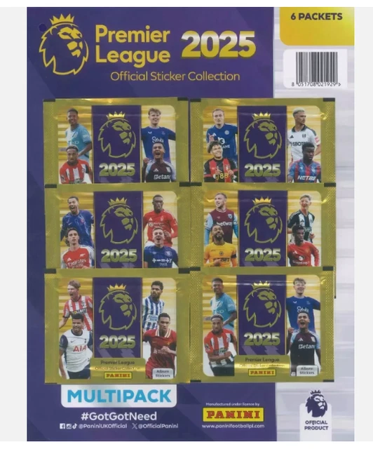 PANINI PREMIER LEAGUE 2025 Official sticker Collection 6 pack £5.99 ...