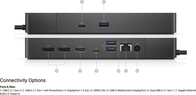 DELL WD19S USB-C 130 Watt Docking Station Portreplikator NEU EUR 89,00 ...