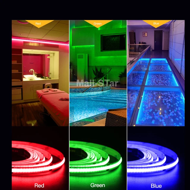 Rgb Cob Led Strip Lights Dc12v 1 10m Led Light For Car Boat Room
