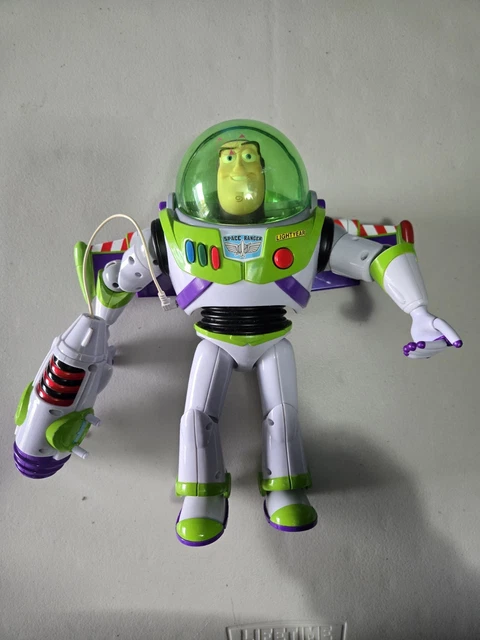 DISNEY PIXAR THINKWAY Toys 12” Power Projector Talking Buzz Lightyear ...