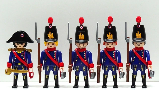 5 X GARDE Fusilier Bleu Playmobil Pour Tschakko Artillerie Napoleonic ...