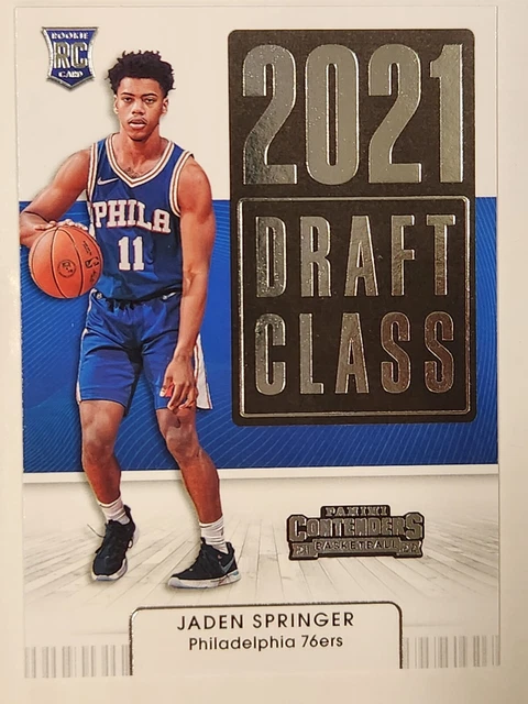JADEN SPRINGER 🔥 RC 🔥 2021 Draft Class 2021-22 Panini Contenders #28 ...