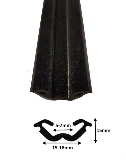 FLOCKED WINDOW 'U' Channel Priced Per Metre £5.99 - PicClick UK