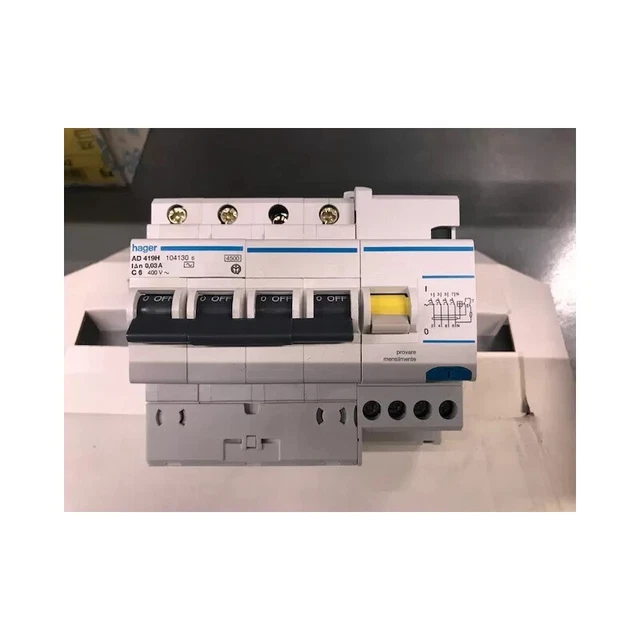 HAGER DIFFÉRENTIEL MCB Disjoncteur 4p 30ma 6a 4,5ka C EUR 127,12 - PicClick FR