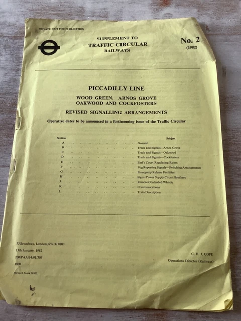 LONDON UNDERGROUND TUBE Train Railway Supplement Piccadilly Line Plan ...