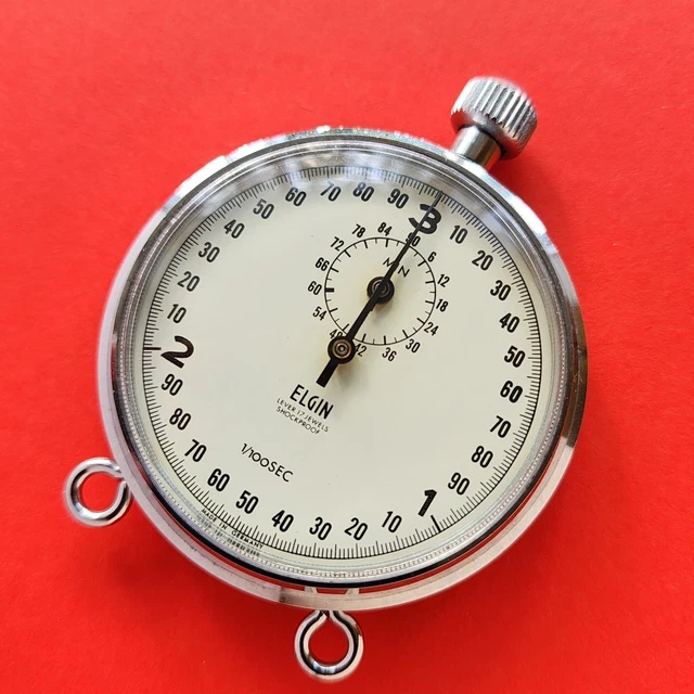 ELGIN MIKROGRAPH STOP Watch Mechanical Swiss Chronograph Stopwatch 3 Second £148.41 - PicClick UK