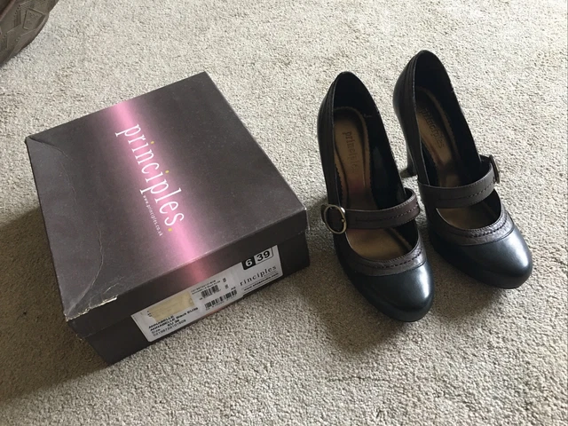 PRINCIPLES BROWN/BLACK HEELED Shoes Size 6 £29.84 - PicClick UK