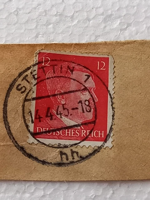 BRIEFMARKE DEUTSCHES REICH 12 Pfennig Hitler gestempelt 1945 EUR 20,00 ...