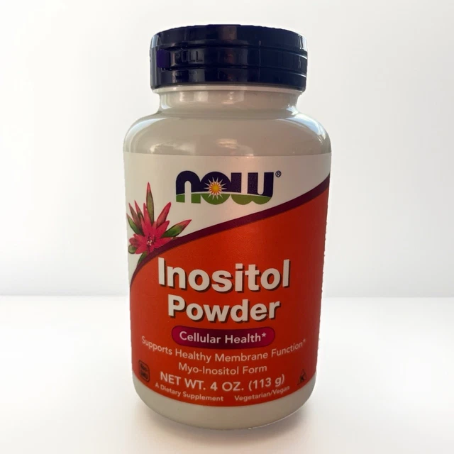 NOW INOSITOL POWDER 113g Myo-Inositol Cellular Health Vegan Supplement ...