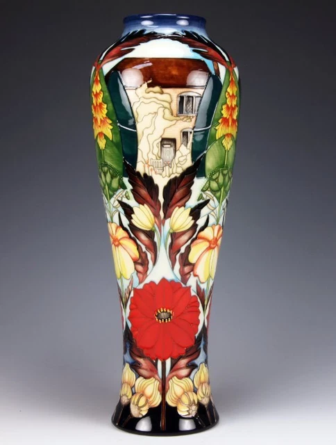 MOORCROFT SISSINGHURST CASTLE & Garden Trial Vase, 121/14, Dated, Best ...
