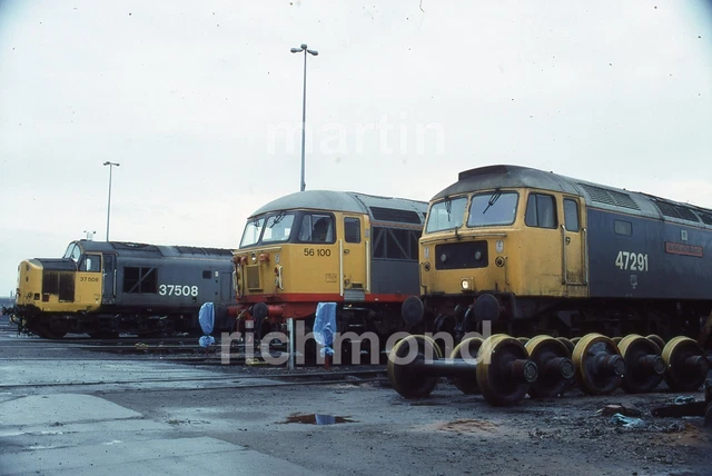 THORNABY CLASS 37 37508, 56100, 47291 24.1.88 Kodachrome 35mm Slide ...