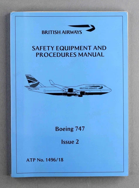 BRITISH AIRWAYS BOEING 747-400 Airline Cabin Crew Sep Manual Ba Safety ...