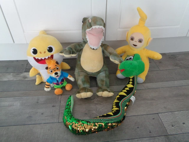 PRE-SCHOOL PLUSH BUNDLE-LARGE dinosaur,teletubbies lala,haven roary ...