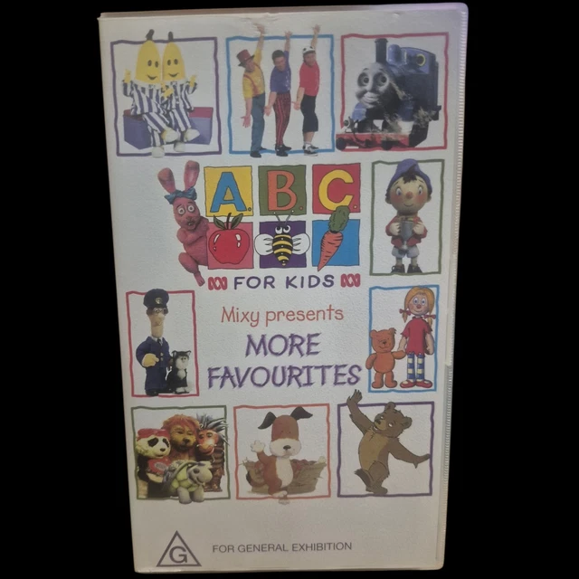 ABC FOR KIDS Mixy Presents More Favourites Childrens VHS 1998 $19.99 ...