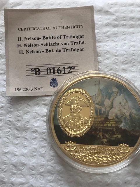 HMS VICTORY RARE coin with Certificate of Authenticity- Lord Nelson ...