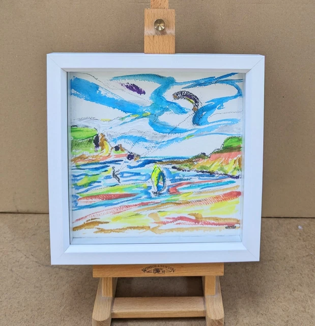DAYMER BAY SEASCAPE Painting Cornwall Nigel Waters Original Signed ...