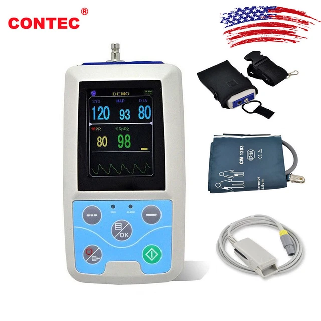 CONTEC VITAL SIGNS Patient Monitor+PC Software NIBP SPO2 PR Monitor ...