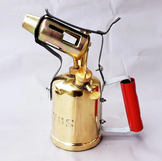 ANTIQUE STYLE STATUS Kerosene Oil vintage Brass Blow Torch Lamp in ...