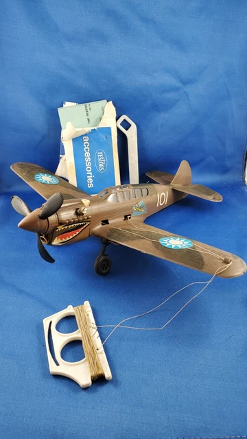 VINTAGE TESTORS FLY Em .049 P-40 Warhawk Control line Flying Model ...