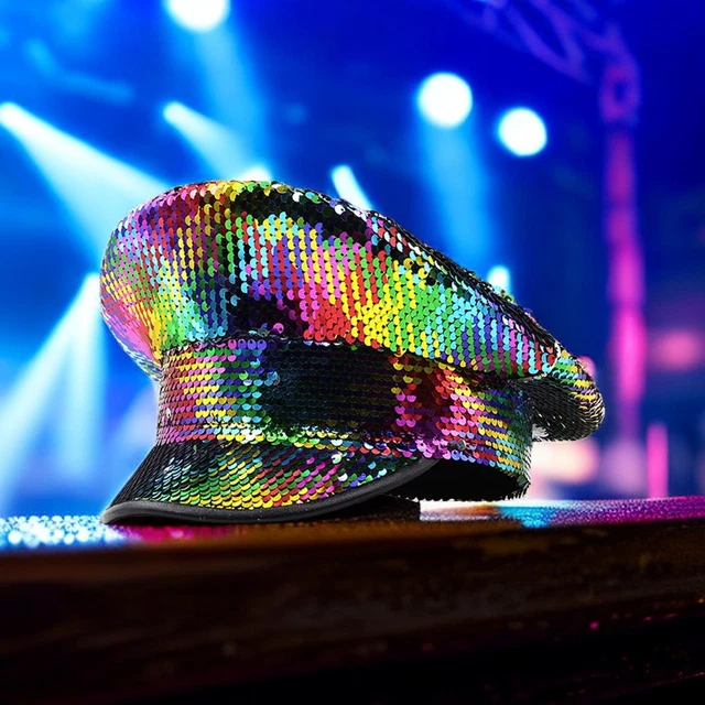 SHINY HAT FOR Disco Party Sequin Women Bachelor Drinking Carnival £22. ...