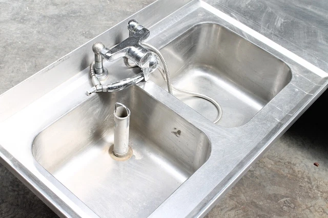 ECKSPÜLE SPÜLBECKEN DOPPELBECKEN Waschbecken Küche Gastronomie ...