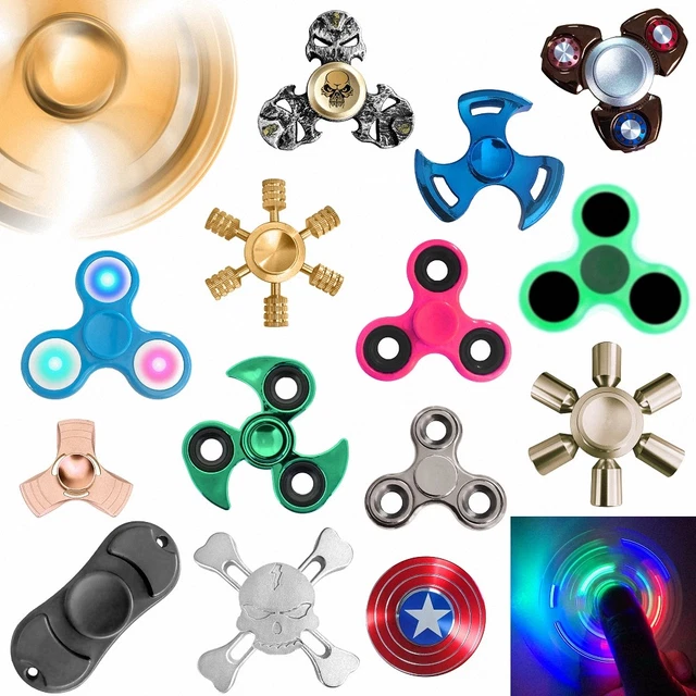 HAND FINGER SPINNER Fidget ADHS Anti Stress Konzentration Turbo LED ...