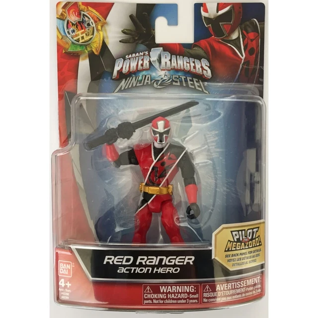 POWER RANGERS NINJA Steel 5-Inch Red Ranger Action Hero Figure $24.99 ...
