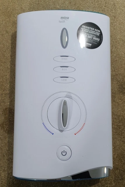 MIRA SPORT MAX with Airboost Manual Electric Shower White 9.0kW UNIT ...