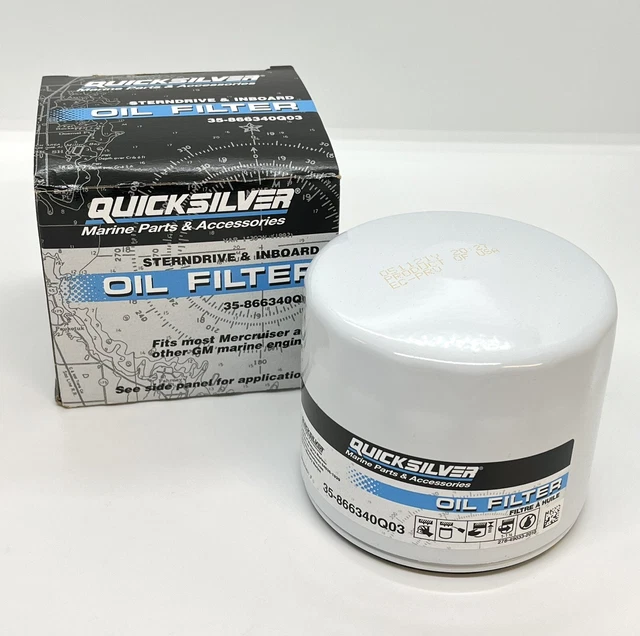 QUICKSILVER MERCURY MERCRUISER Sterndrive & Inboard Oil Filter 35 ...