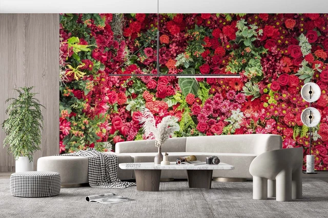 3d Red Rose Background Wallpaper Wall Murals Removable Wallpaper 32 Eur