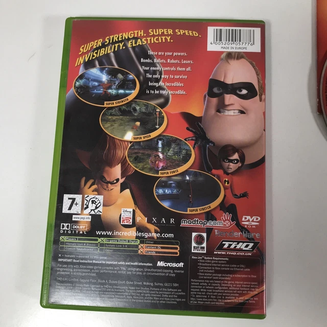 DISNEY PIXAR THE Incredibles Original Xbox Game Boxed & Complete Good ...