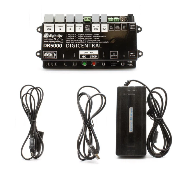 DIGIKEIJS MULTIGAUGE DR5000 Digicentral Dcc Multi-Bus With Power Supply ...