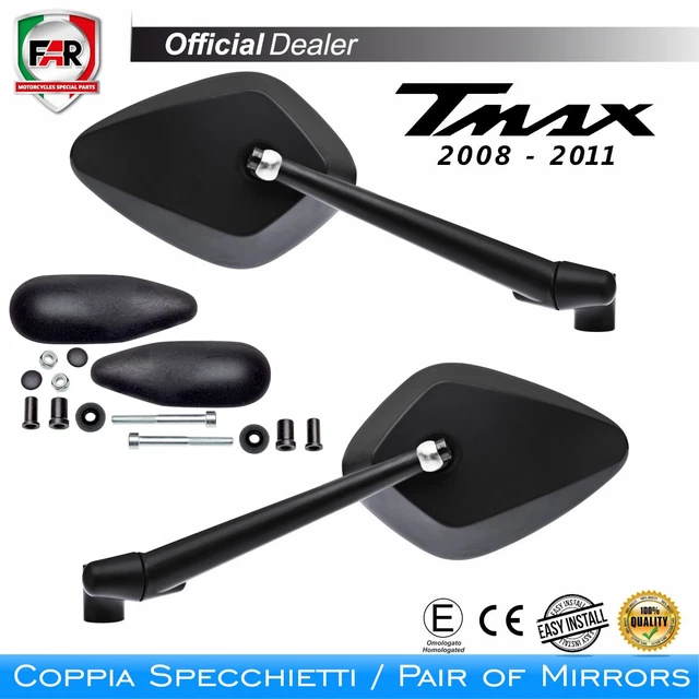 MIRRORS FAR 7017 Approved+Mounts For Yamaha 500 XP T-Max SJ061 2008-20 ...