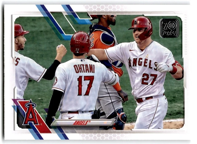 CARTE ANGELS TEAM Card Ohtani Trout 2021 Topps Series 2 #621 Los ...