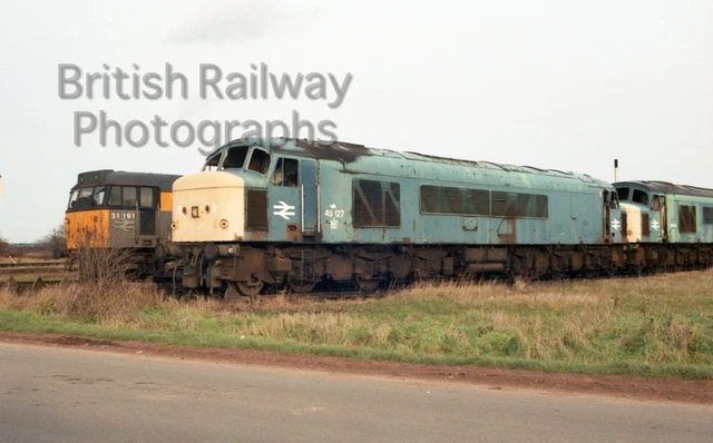 35MM NEGATIVE BR British Railway Diesel Loco Class 45 45127 at March ...