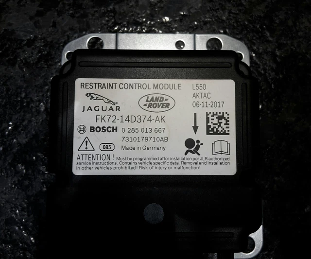 JAGUAR LAND ROVER, Restraint Control, Airbag Diagnostic Module FK72 ...