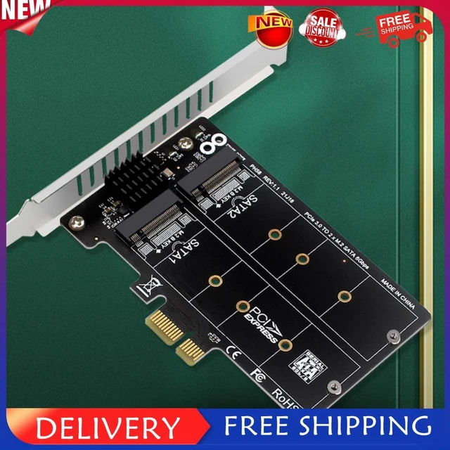 M.2 SATA TO PCIE Expansion Card Double Disc Adapter Board Useful ...