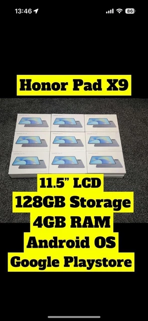 HONOR PAD X9 Tablet 4GB+128GB WLAN LTE (ELN-L09) 11,5" Spacegrau NEU ...