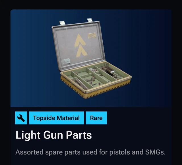 LIGHT GUN PARTS Blueprint ⭐️ Arc Raiders 🌈 £3.31 - PicClick UK