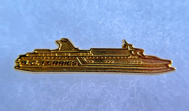 B.C. FERRIES METAL lapel pin British Columbia Canada boat ferry ...